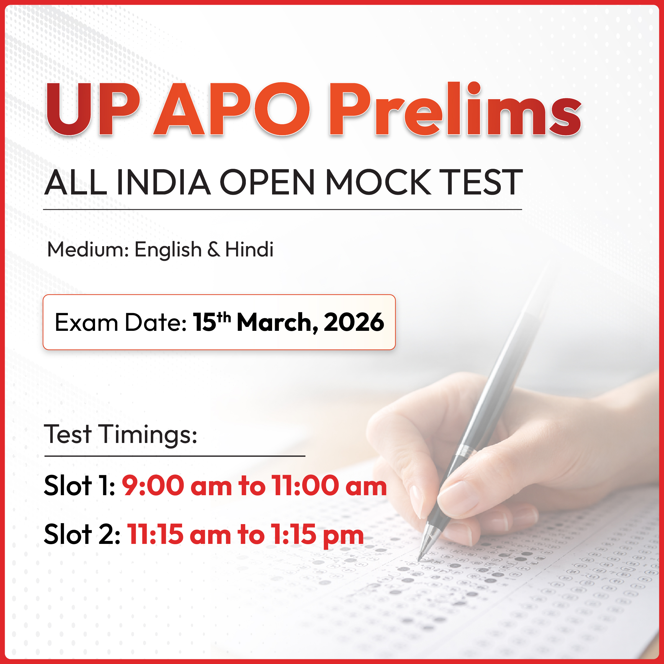 UP APO Prelims Open Mock Test 2026 - Drishti Judiciary